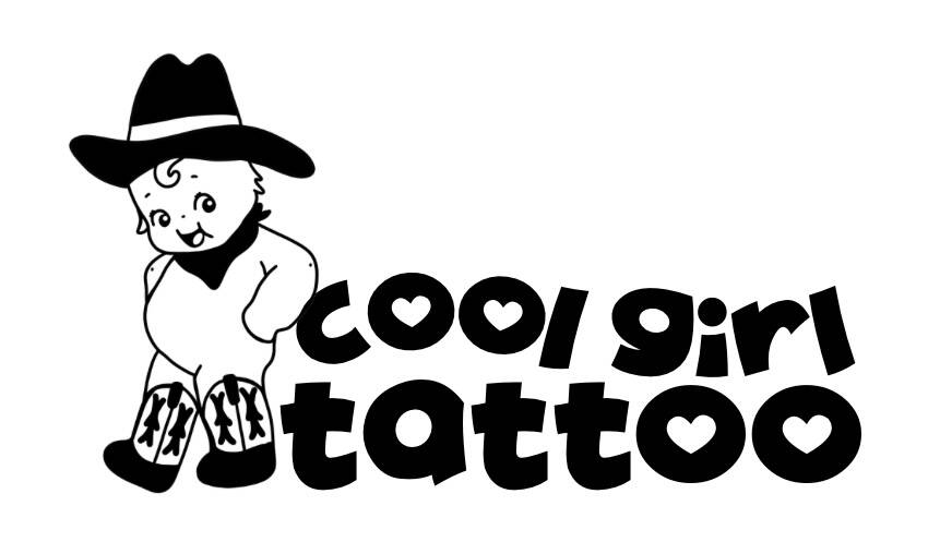 cool girl tattoo. logo